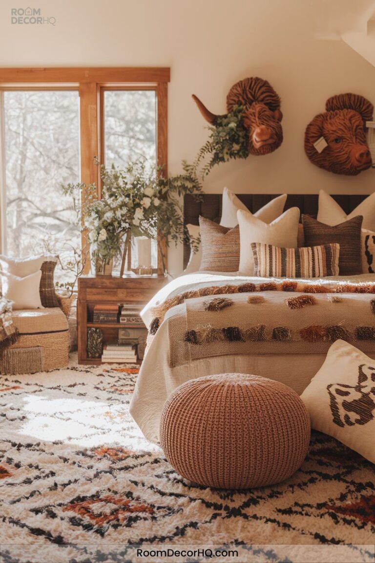 7 Whimsical Highland Cow Decor Ideas For Quirky Master Bedrooms